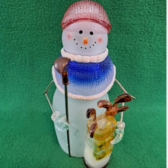 Holiday | Frosted Snowman Golfer With Golf Bag And Golf Clubs | Poshmark